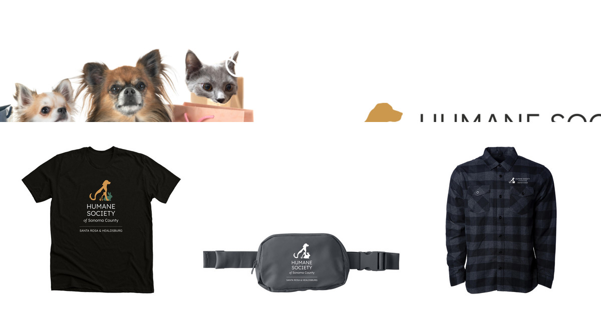 Humane Society of Sonoma County Store | Official Merchandise | Bonfire